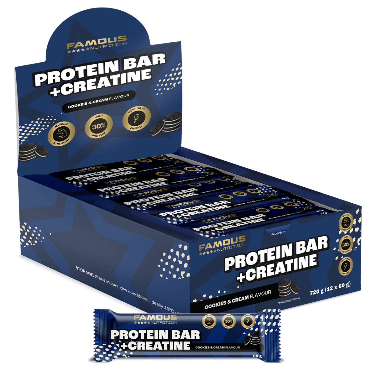 Protein Bar with Creatine – FAMOUS Nutrition