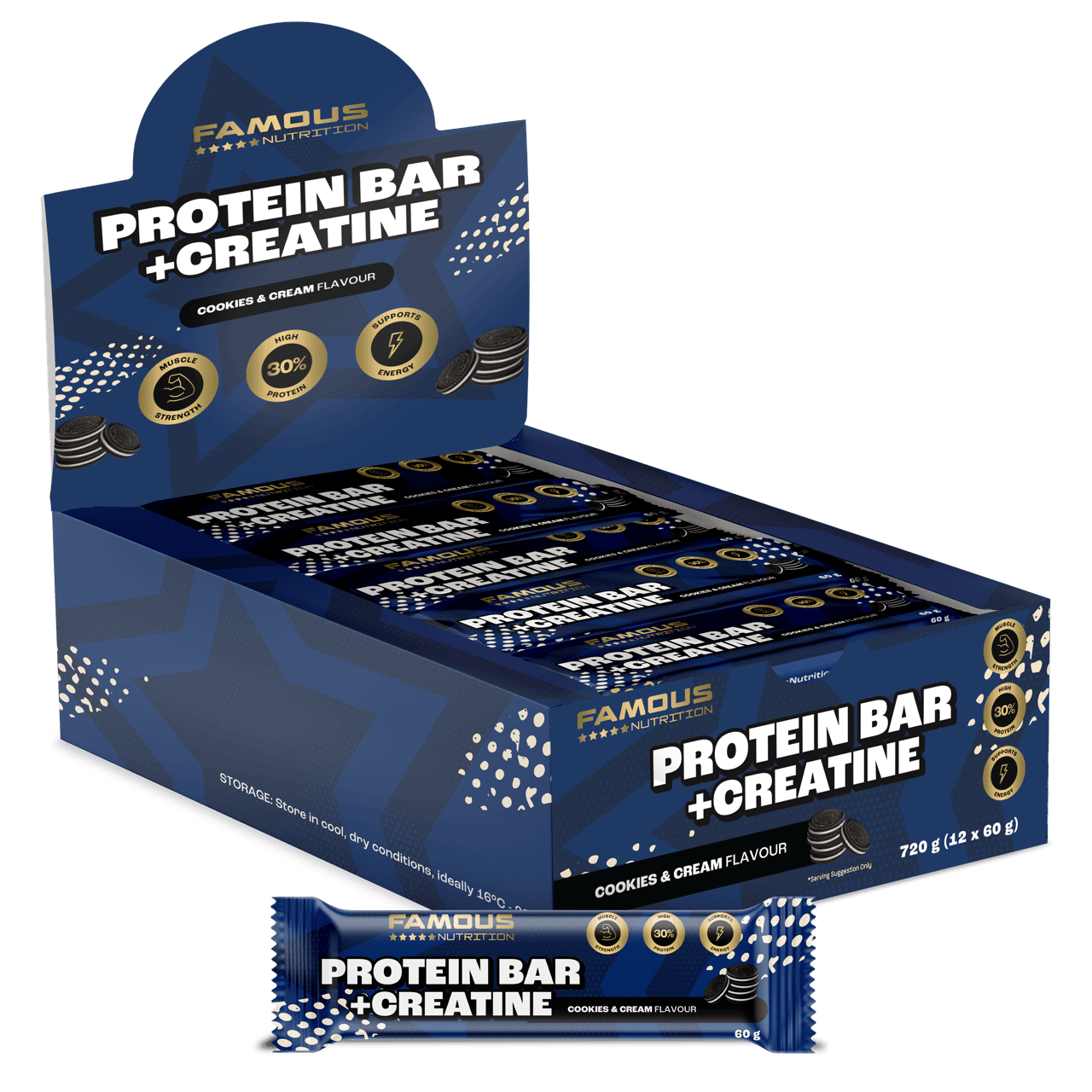 Protein Bar with Creatine – FAMOUS Nutrition